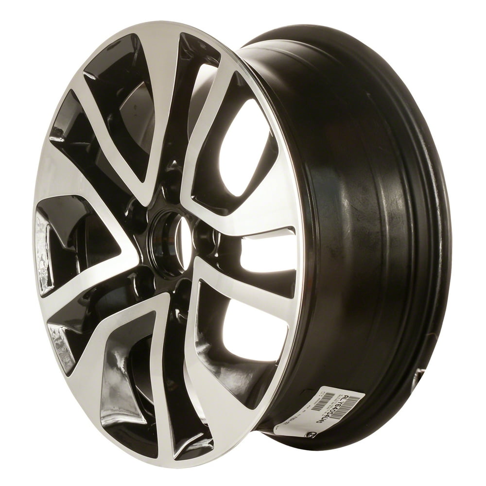 16 X 6.5 Reconditioned OEM Aluminum Alloy Wheel, Machined and Black ...