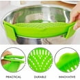 2 Pcs Clip on Strainer, Pot Strainer for Pasta Meat Vegetables Fruit ...