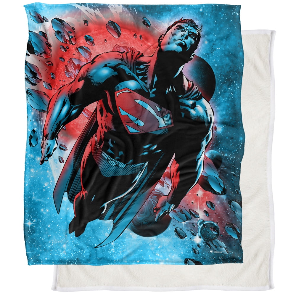 Superman, 50"x60", Super Cosmos Silky Touch Sherpa Back Super Soft ...