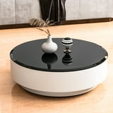 ANYHI 32" Inch Round Tempered Glass Table Top black Glass 1/2" Inch ...