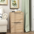 Wood File Cabinet 2 Drawer Filing Cabinets with Hanging Bars for Letter ...