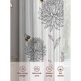 Bumble Bee Flowers Sheer Curtains for Living Room Bedroom Farmhouse ...