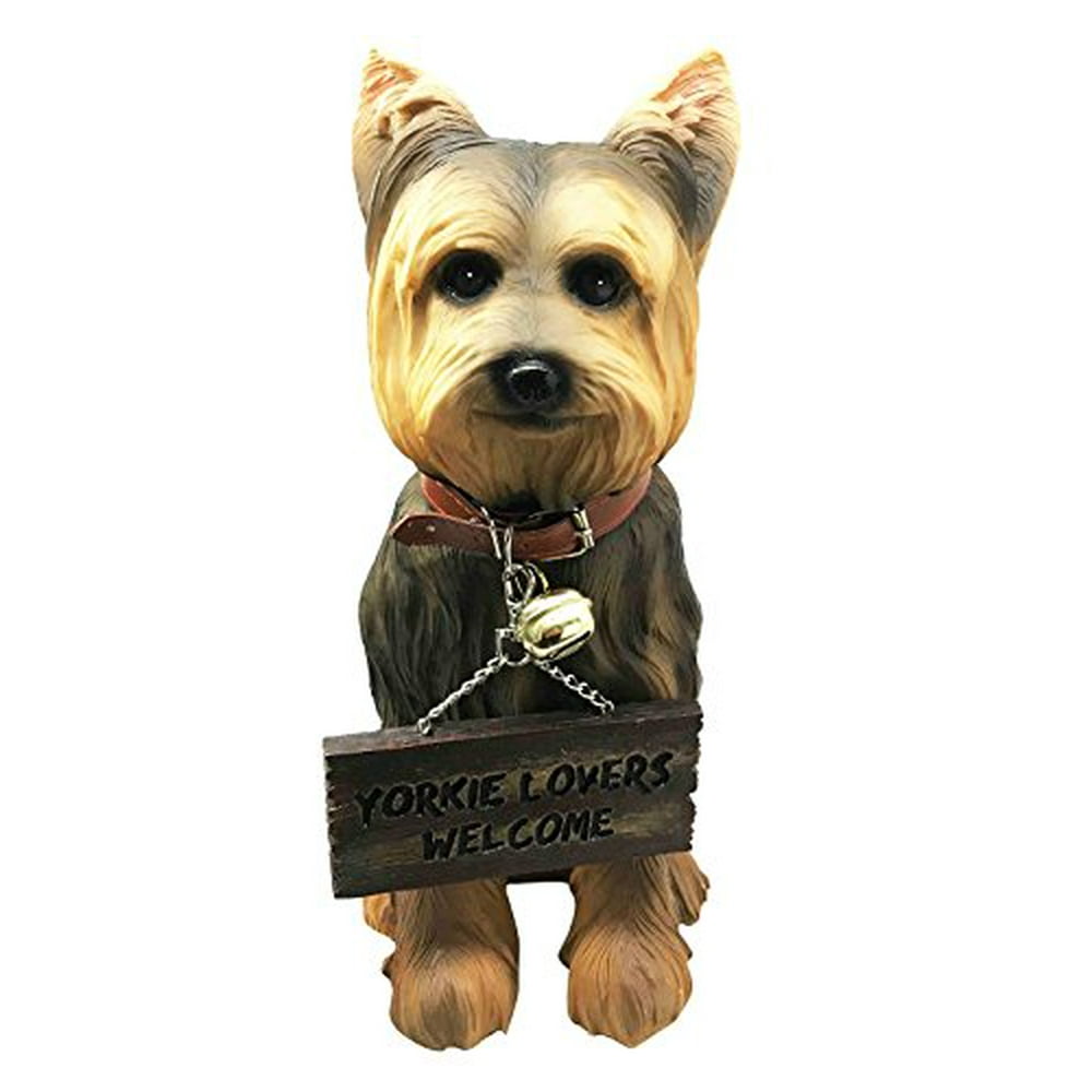 Pedigree Yorkie Yorkshire Terrier Figurine With Jingle Collar and Sign ...