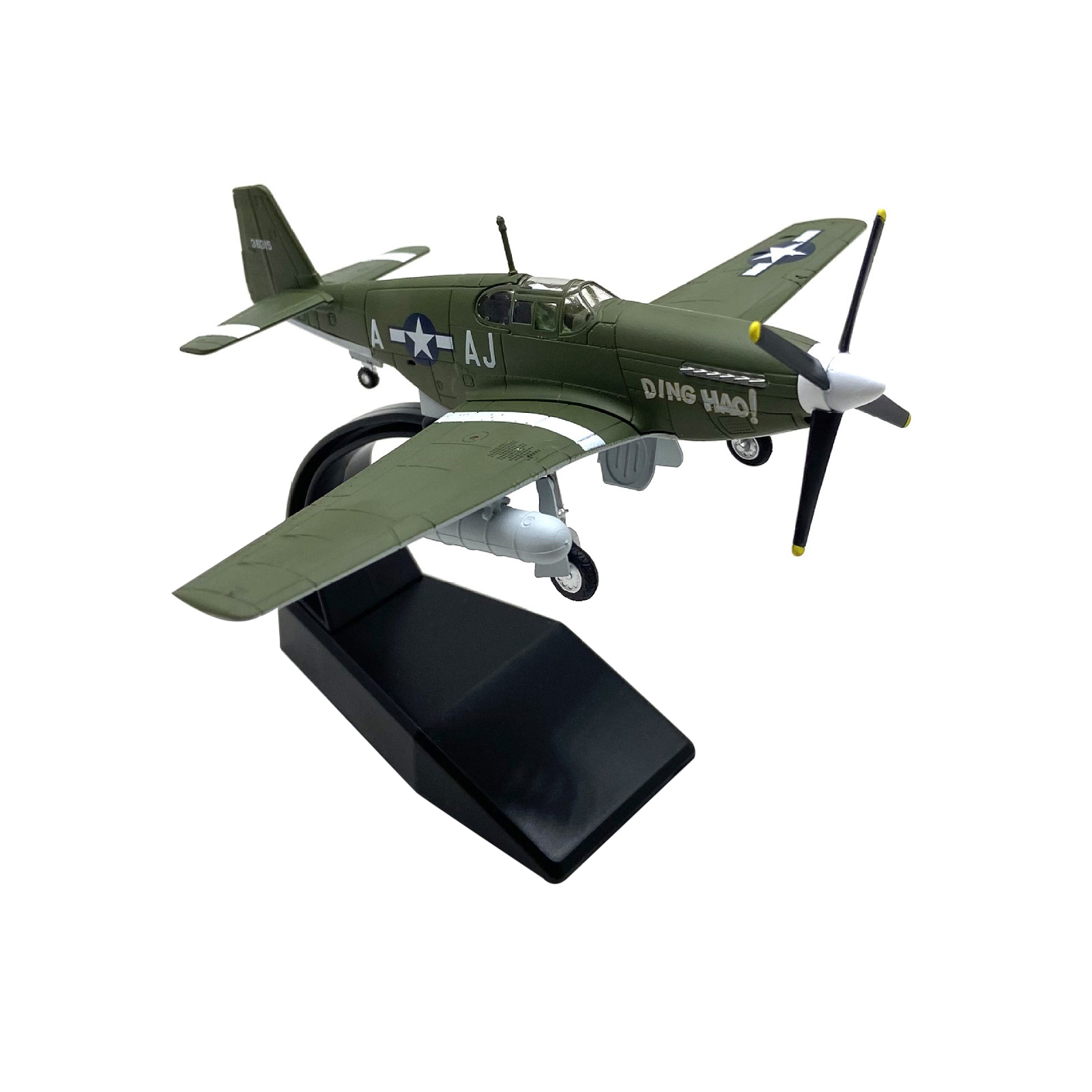 Alloy WW2 P-51B Mustang Fighter Attack Plane Model 1/72 Scale Military ...