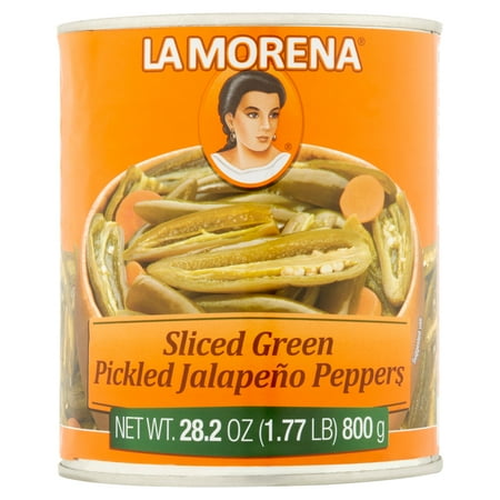 La Morena Sliced Green Pickled Jalapeño Peppers, 28.2 Oz - Walmart.com
