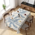 Blue Palm Tree Table Cloth Waterproof Tablecloths, Coastal Summer ...