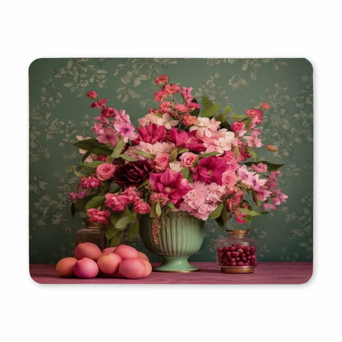 Gaming Mouse Pad Custom,Set Goals Say Prayers Work Hard Floral Mouse ...