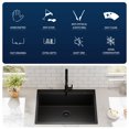 30 inch Drop-in Single Bowl Kitchen Sink, 18 Gauge Black Stainless ...
