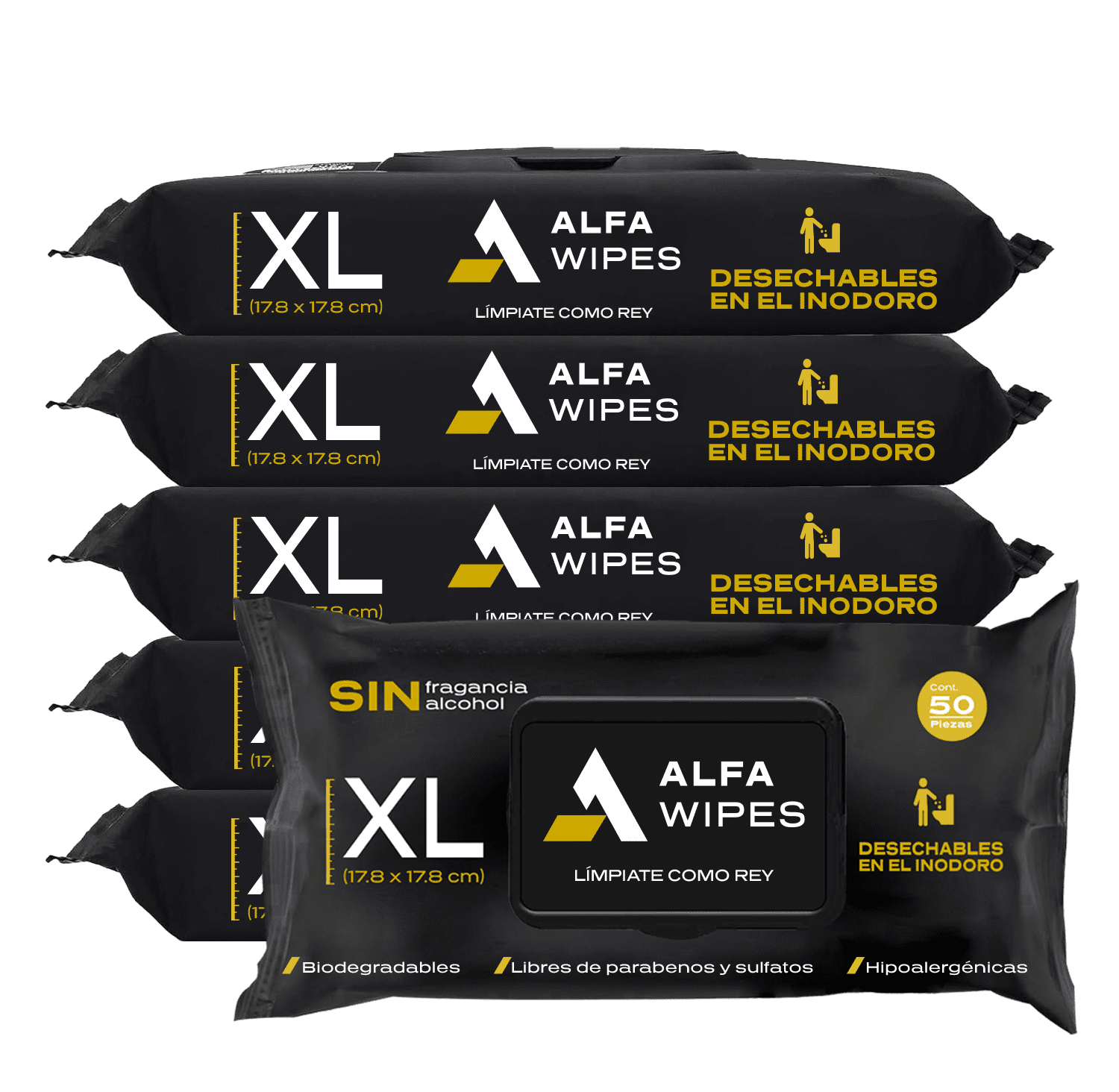 Toallas Húmedas ALFA WIPES Para Adulto Desechables en el Inodoro Extra ...