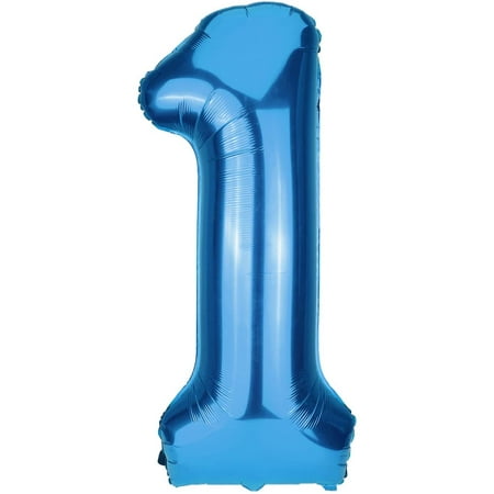 Blue Number 1 Balloon Inflatable Large Foil Balloon for Birthday Party ...