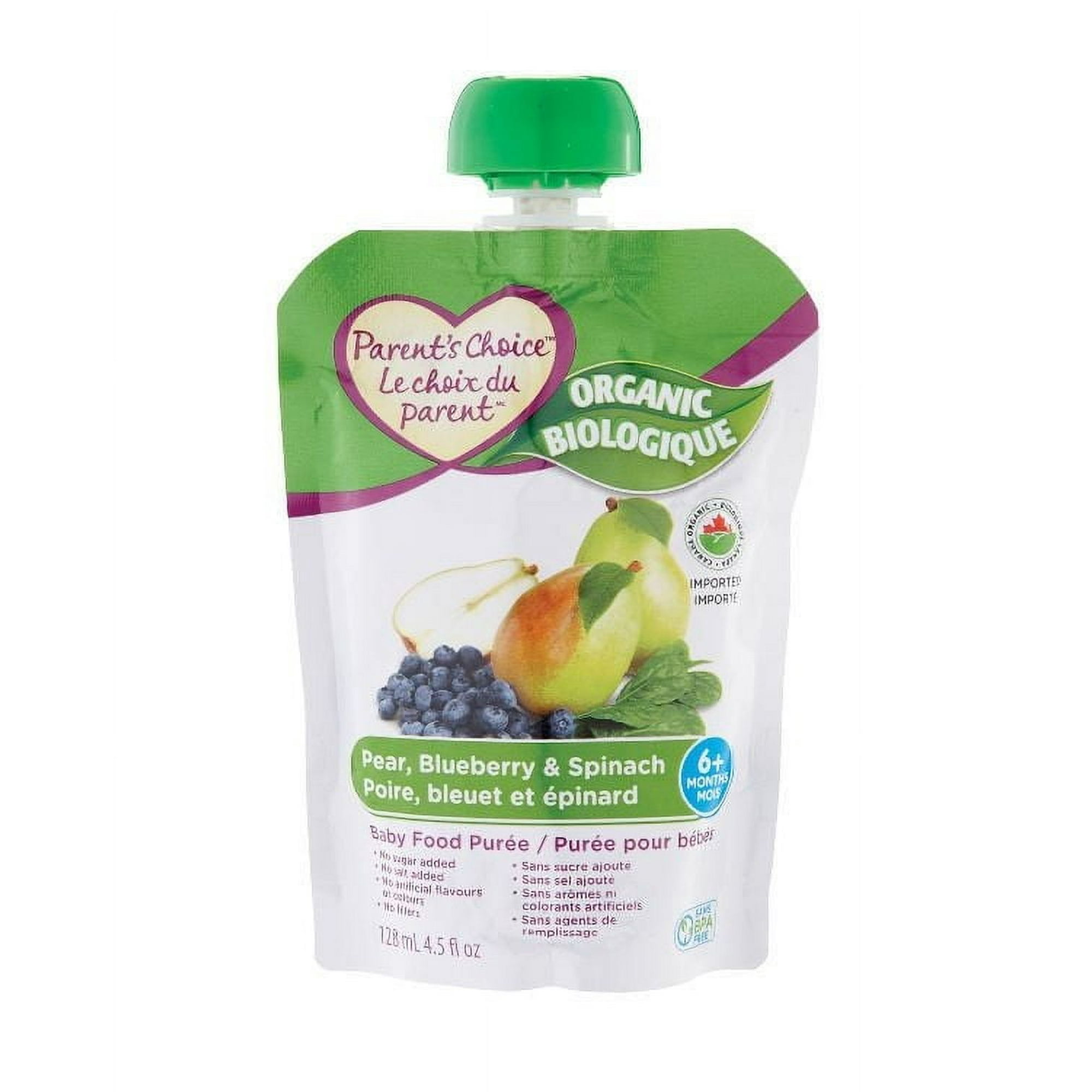 Click here for Parents Choice Organic Pear  Blueberry & Spinach B... prices