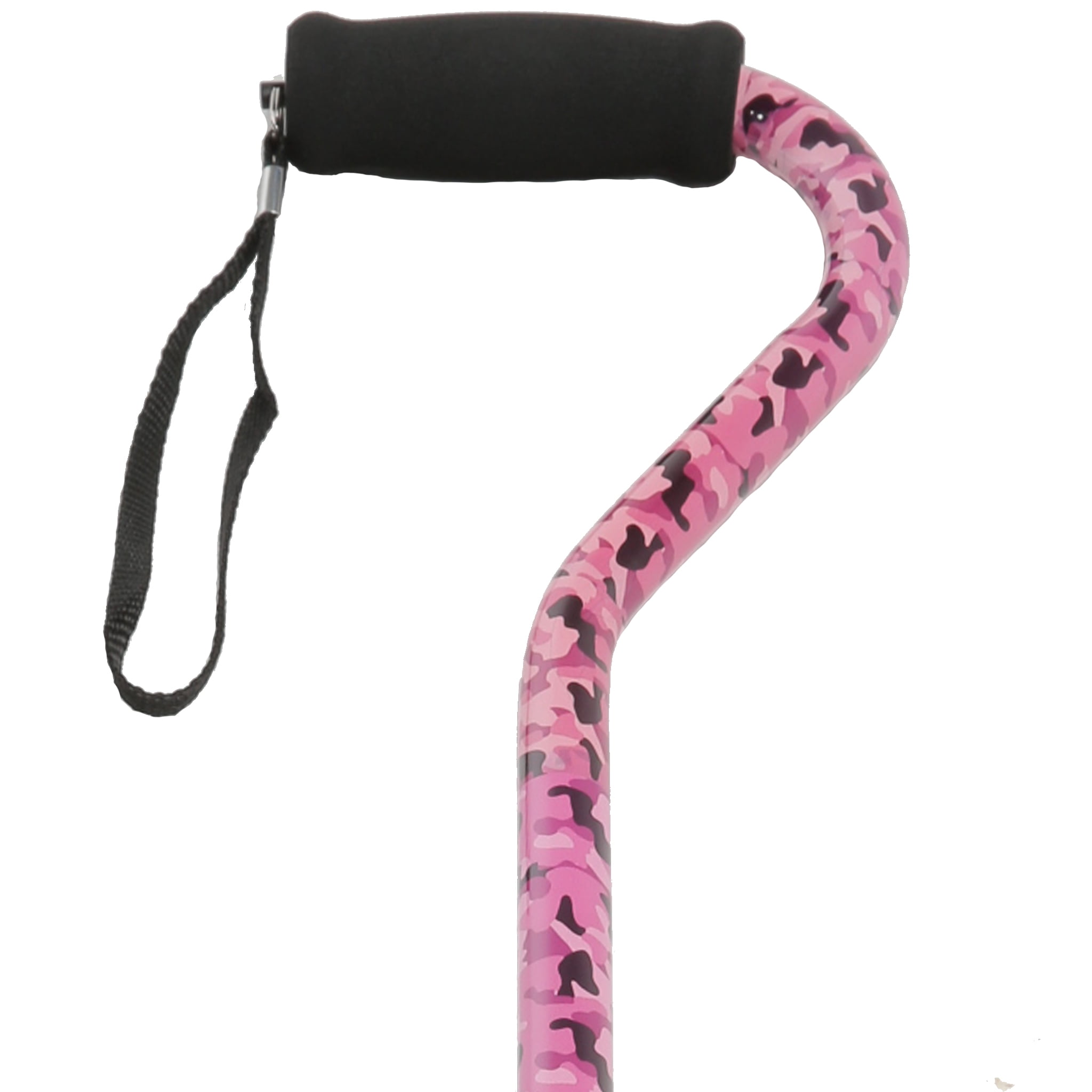 PCP Adjustable Cane, Designer Print, Offset Handle, Wrist Strap, Pink ...