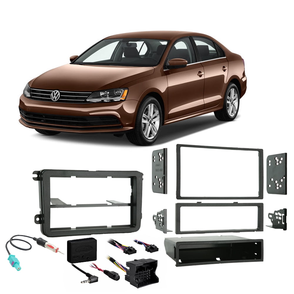 Volkswagen Jetta 2016-2018 Single or Double DIN Stereo Radio Install ...