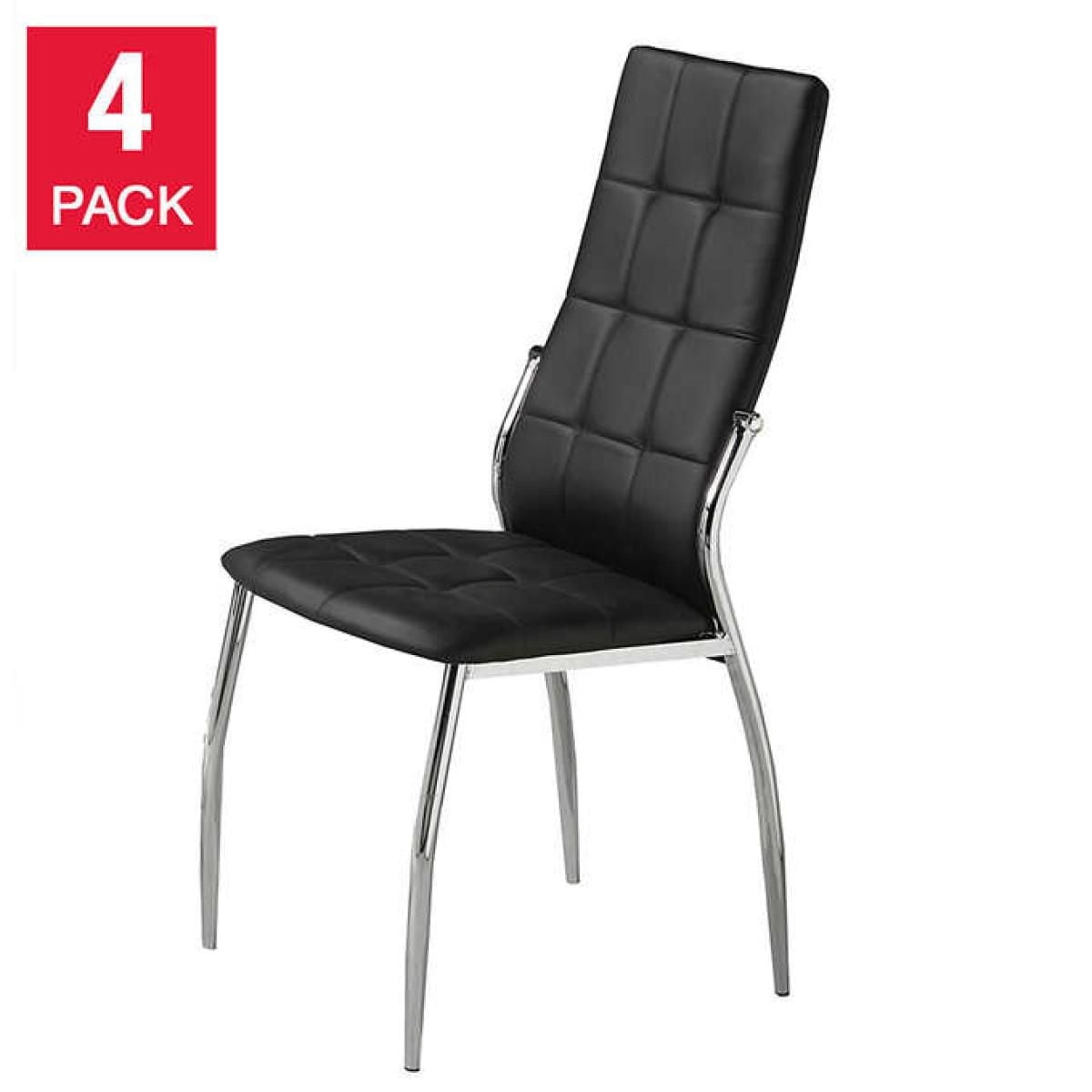 Click here for Brassex Orion Dining Chair - Set of 4 - Black (DC1... prices