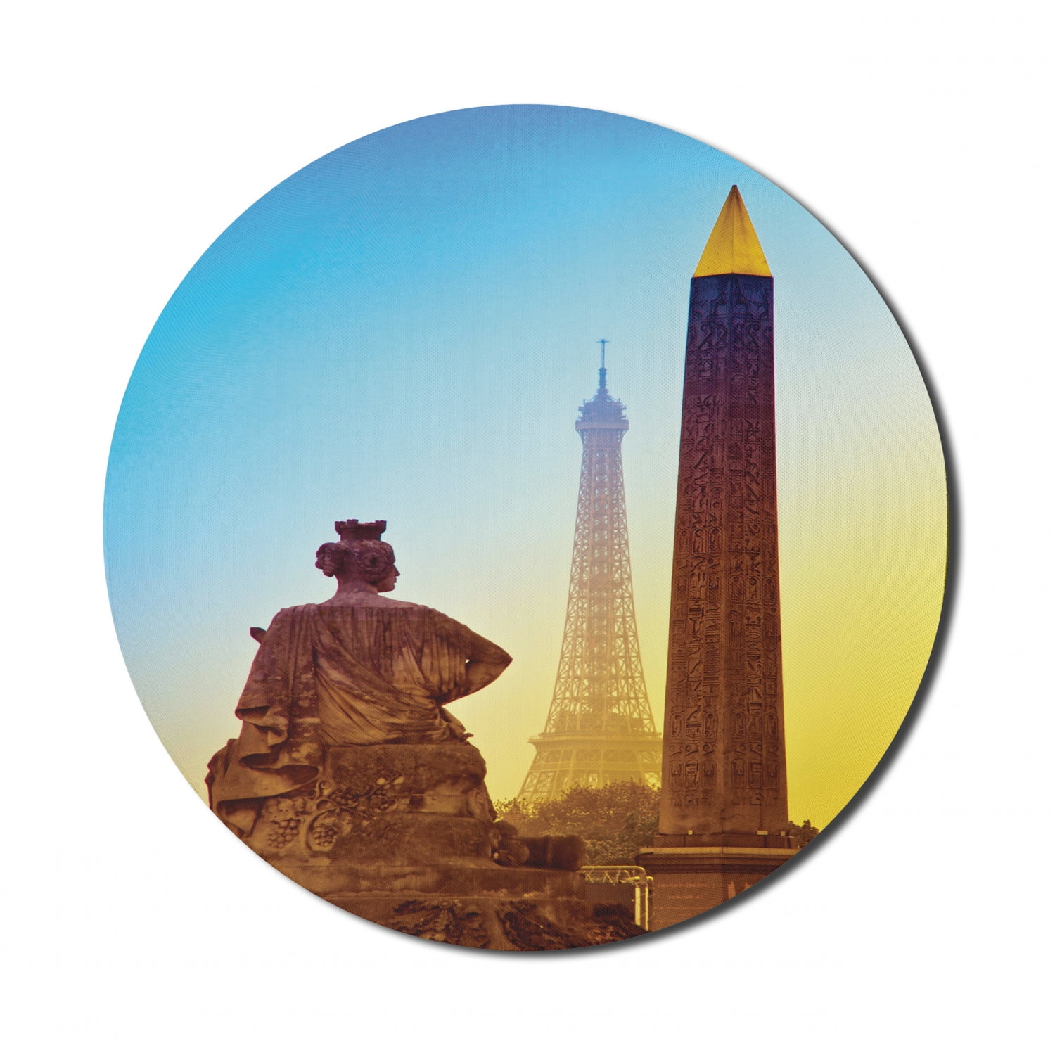 Eiffel Tower Mouse Pad for Computers, France Place De La Concorde ...