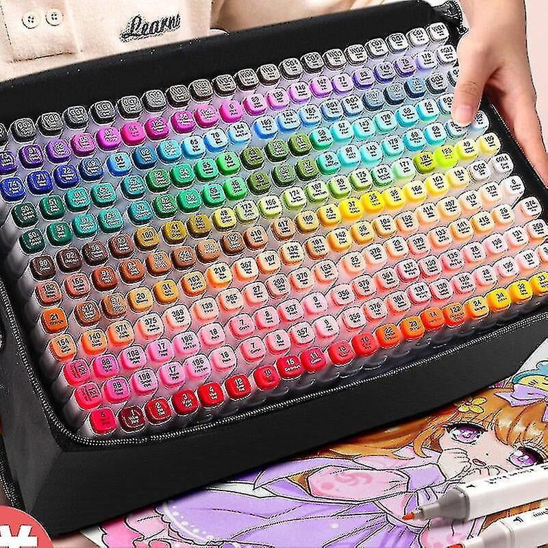 Schan 80 Color Set Of Alcohol Markers, Poster Design Markers, Double ...