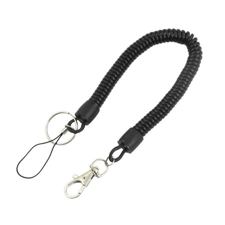 Key Spring Cord Design Black Plastic Keychain Strap Clip | Walmart Canada