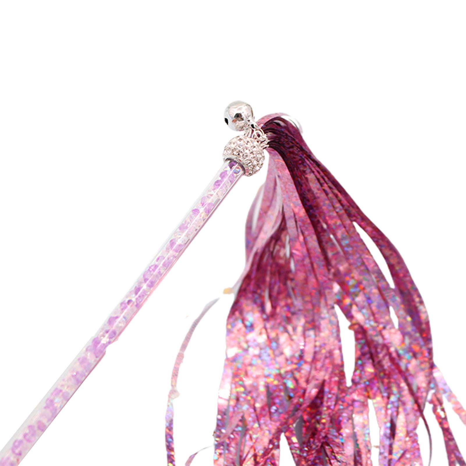 Cat Teaser Toy, Cute Tassels Acrylic Interactive Stick Wand Toy for ...