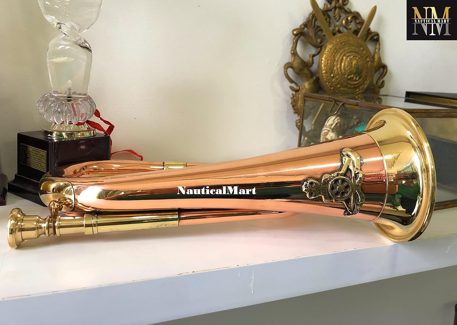 Pocket Trumpet Brass Horn Decor Blowing Bugle, Scout Bugle, Signal ...