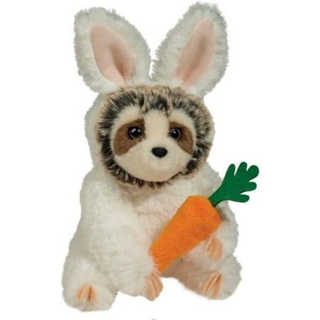 Slowpoke Sloth in Easter Bunny Costume with Plush Carrot Stuffed Animal ...
