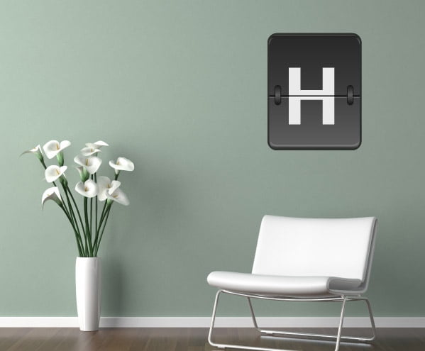 Monogramflip Letter H Wall Decal - Vinyl Decal - Car Decal - Idcolorh ...