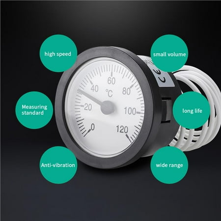 Dial Thermometer Accuracy Capillary Temperature Gauge 0-120 Degree ...