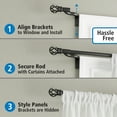 Mainstays Easy Install Decorative Cage Window Curtain Rod, Adjustable ...