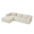 107" Soft Corduroy Traditional Sofa, Comfy Couch with High Density ...