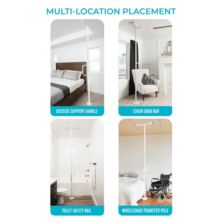 Able Life Comfortably Independent Universal Floor To Ceiling Grab Bar ...