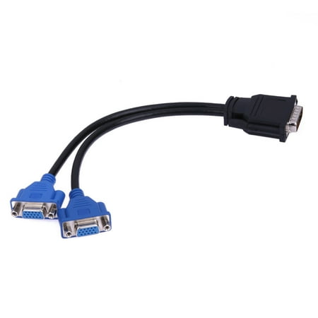 DMS-59 Pin Male to 2 VGA 15 Pin DMS-59 Pin Male to Female Adapter Cable ...