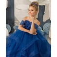 Long Dresses Lace Applique Pageant Dresses for Girls Poofy Flower Girl ...