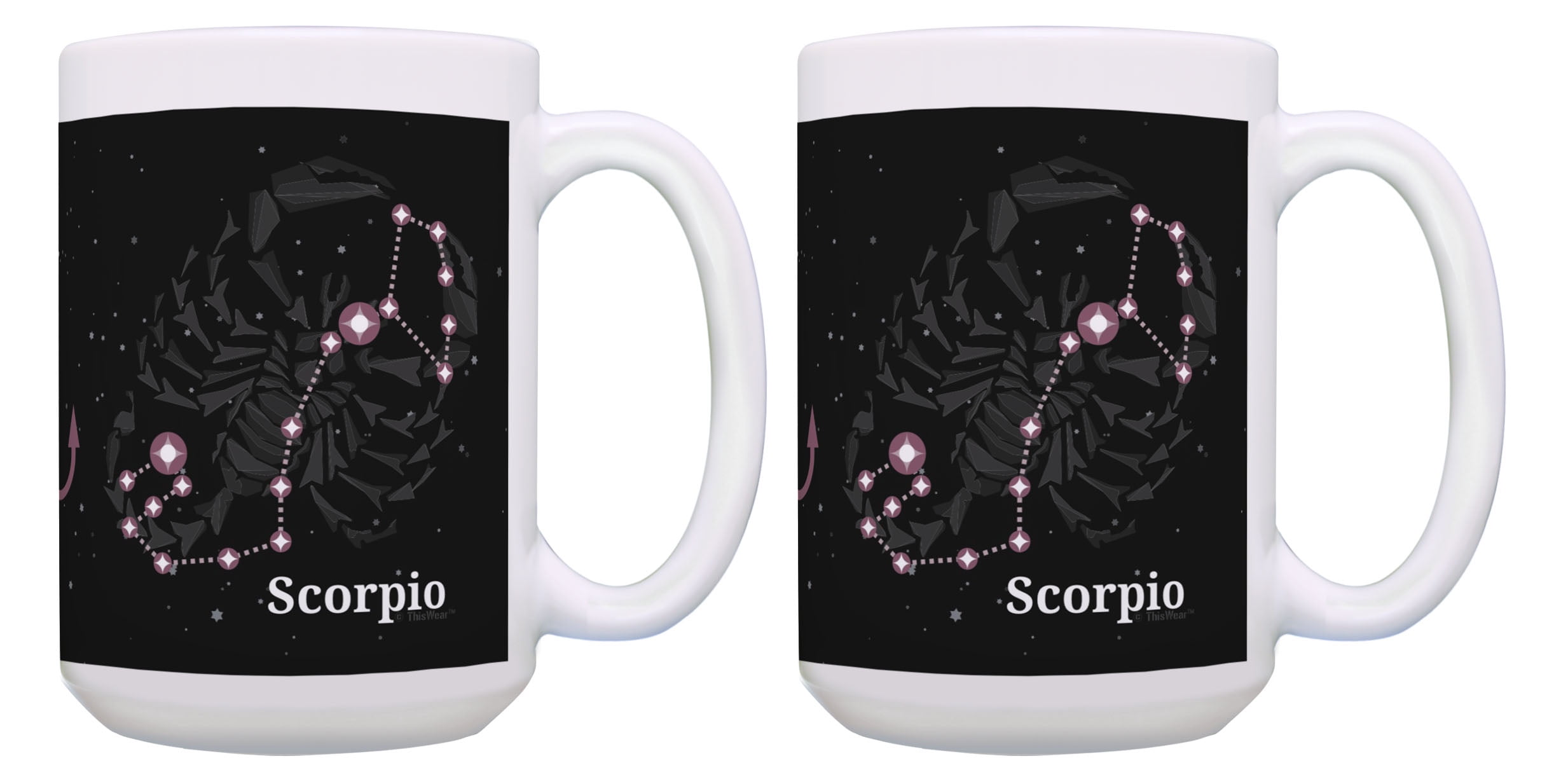 ThisWear Scorpio Mug Set Scorpio Constellation Mug Star Sign Mug 2 Pack ...