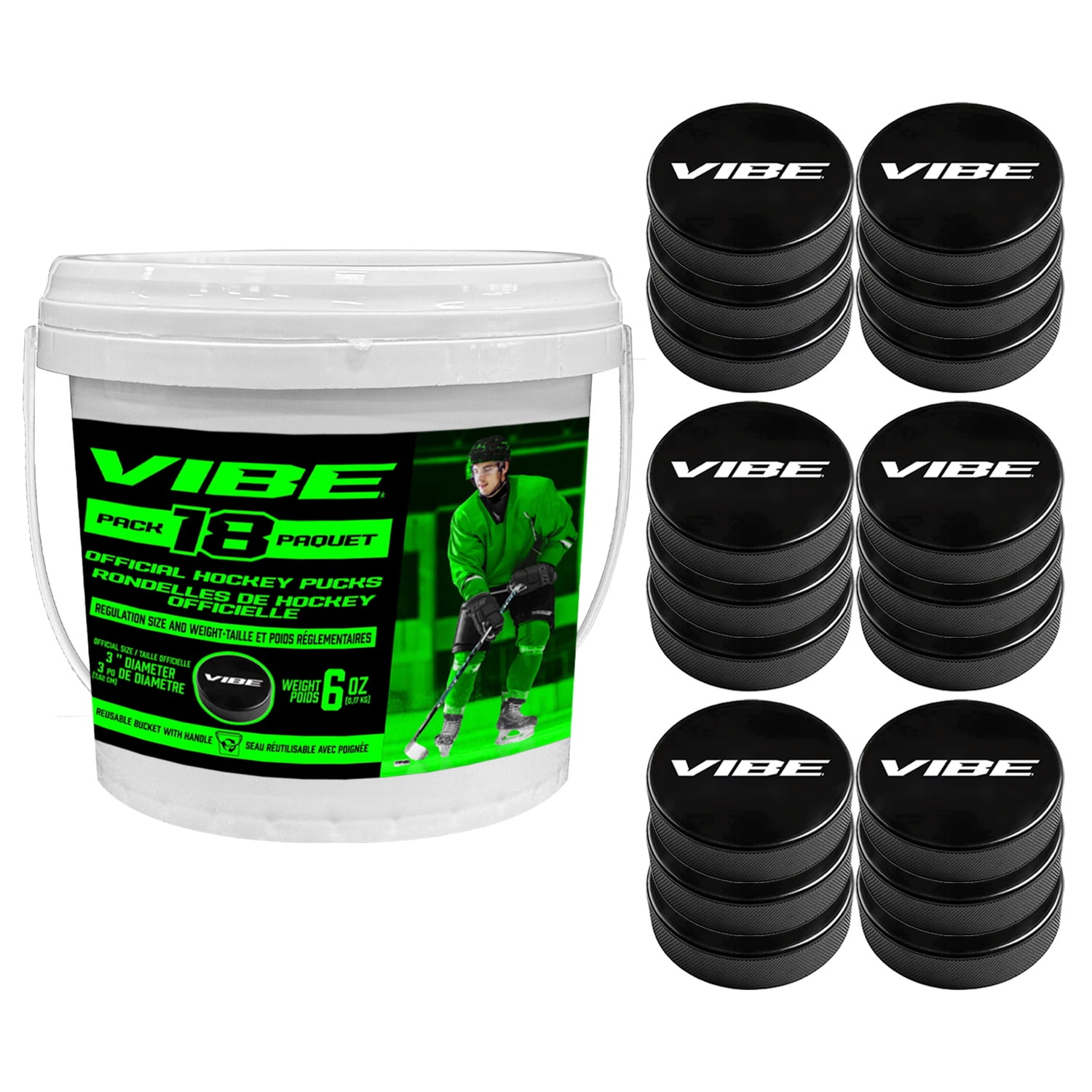 Click here for Vibe Hockey Vibe Official Ice Hockey Pucks - 6oz B... prices