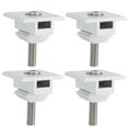 Silver Steel Solar Panel Center Clamps, 4-Pack for 35mm Panels - RV ...