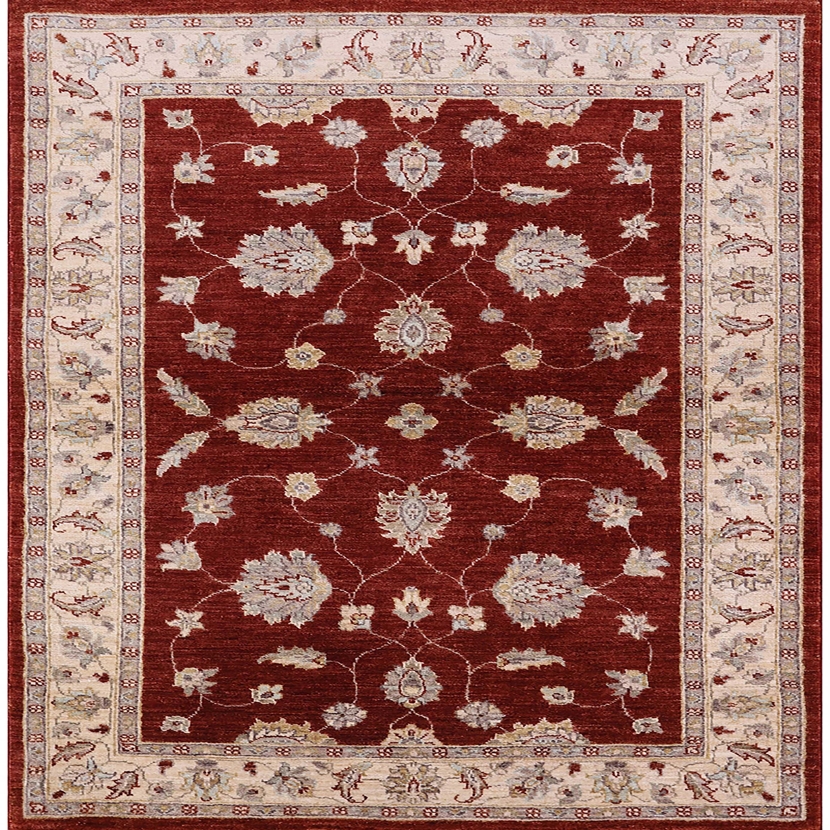 Ahgly Company Indoor Square Mid-Century Modern Red Oriental Area Rugs ...