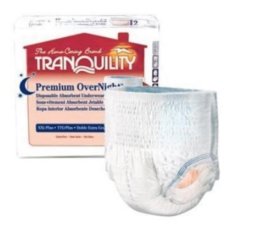 Tranquility Premium OverNight Underwear, XL,48-66 Inch,Max Absorbency ...