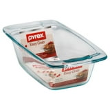 Pyrex Baking Dish, Easy Grab 1.5-Quart Glass Loaf Pan for Cooking Bread ...