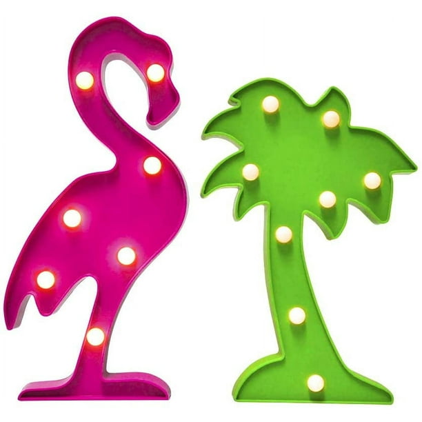 Party Decorations Flamingos Pineapple Lights Tropical Hawaiian Themed ...