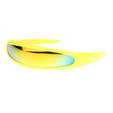 Mirror Lens Monolens Cyclops Robotic Futuristic Sunglasses Yellow ...
