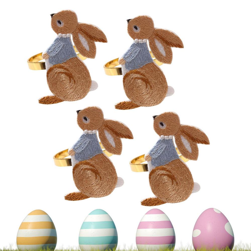 Tohuu Bunny Rabbit Napkin Rings Easter Napkin Rings Set of 4 Vintage ...