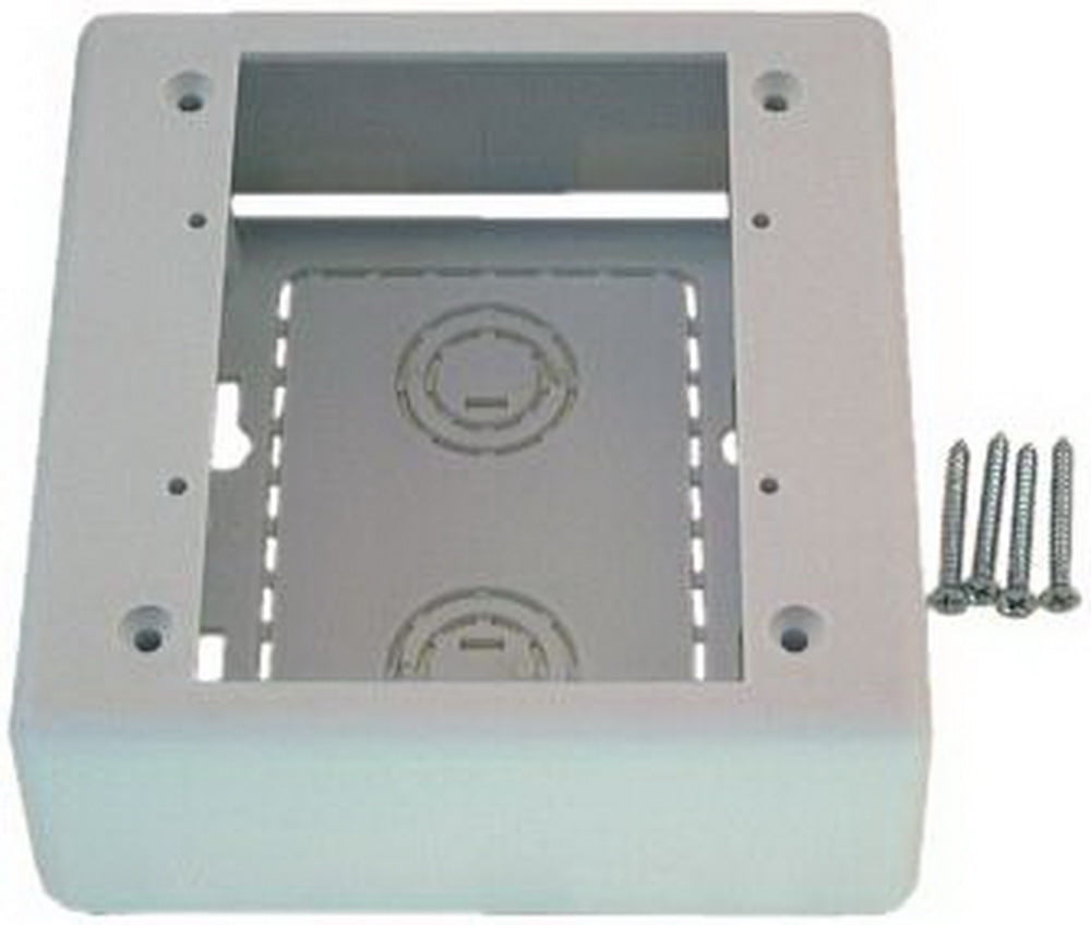 IEC WM1402 Double Gang Surface Mount Deep (1.85 inch deep) Box White ...