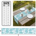 Aqua Coastal Table Runner Beach Starfish Nautical Coral Shell Summer ...