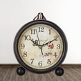 Vintage Style Silent Alarm Clock, Antique Retro Tabletop, Non-Ticking ...