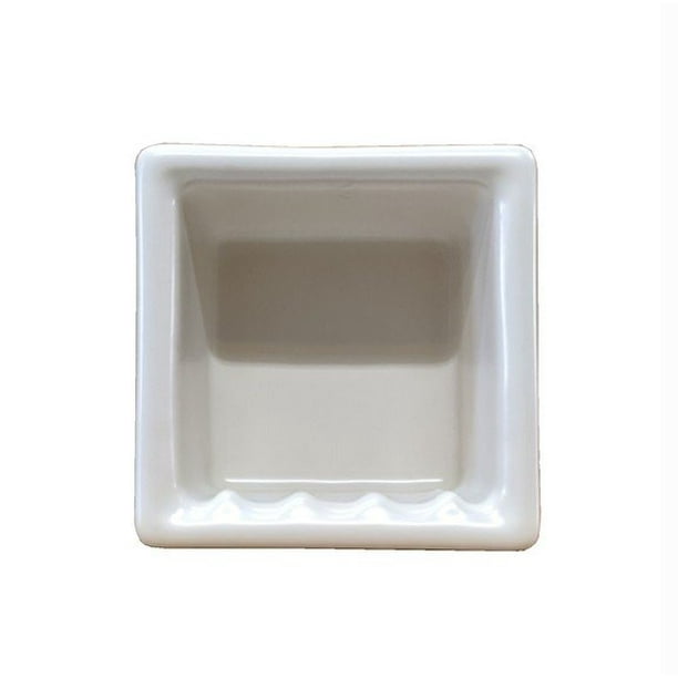 Recessed Soap Dish - Foot Rest Niche - Porcelain - Approx 6x6 - Almond ...