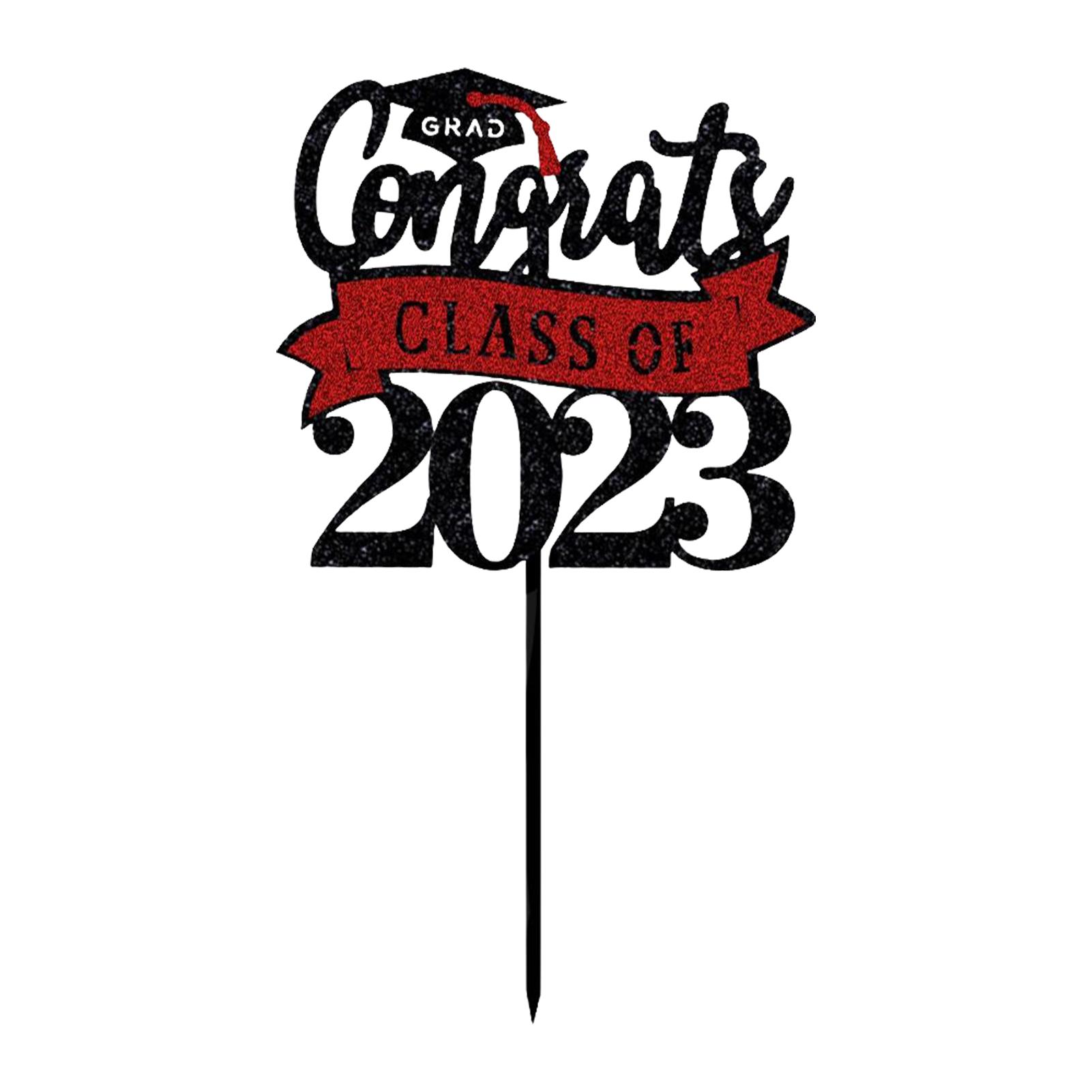 Class of 2023 Cake Toppers | Acrylic 2023 Graduation Centerpiece Cake ...