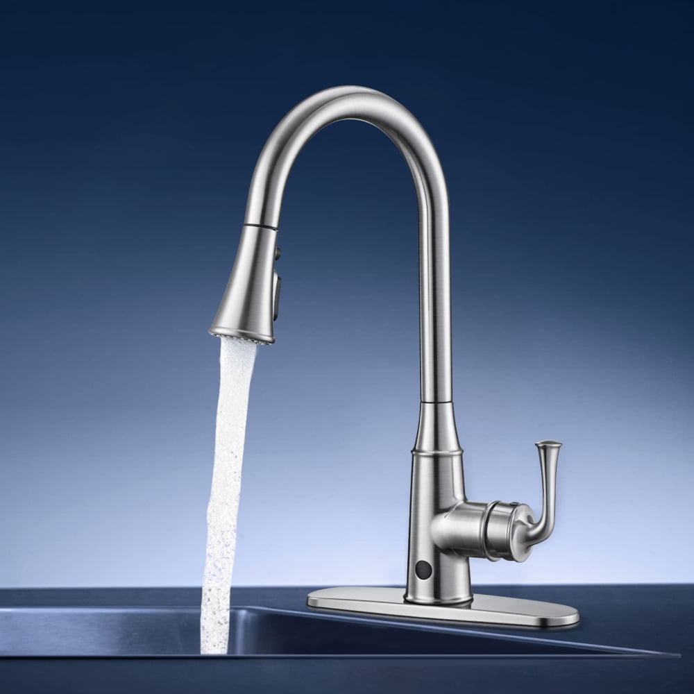 Touchless Kitchen Faucet with Automatic Motion Sensor, Kitchen Sink ...