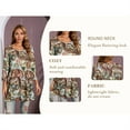 ENMAIN 3/4 Length Sleeve Women's Tunics Tops Plus Size Dressy Casual ...