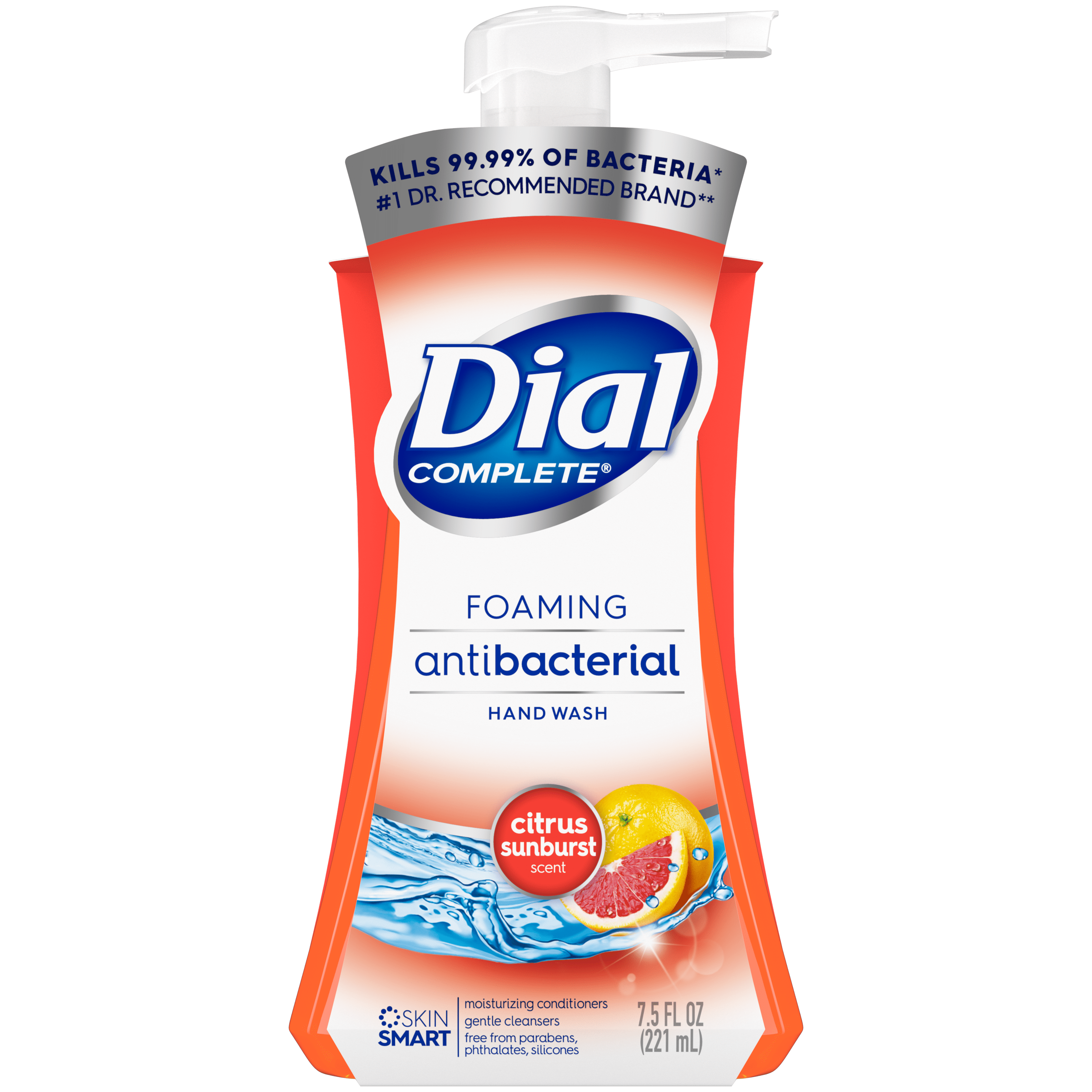 Dial Antibacterial Foaming Hand Wash, Citrus Sunburst, 7.5 fl oz ...