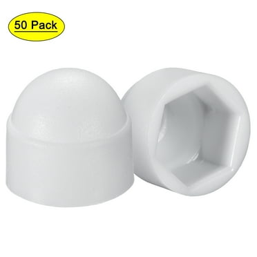 Uxcell Plastic Dome Nut Protection Cap Covers, M5 Nut Cover Black 100 ...