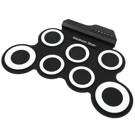 Electronic Drum Pad, Foldable Drums Kit Practice Mat Portable For ...